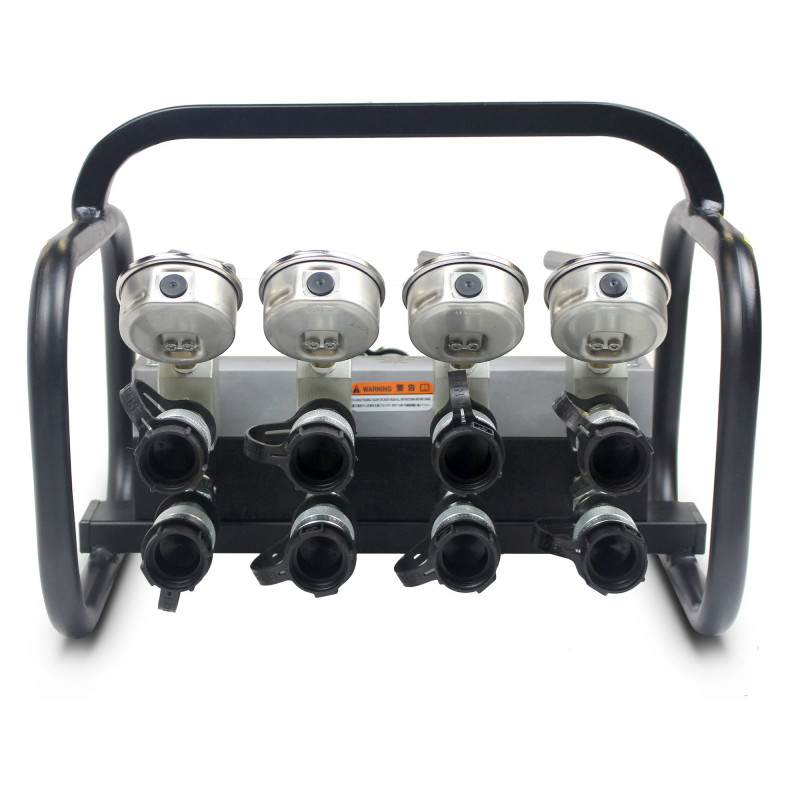 AMGC42, Split Flow Hydraulic Manifold with Gauges and Frame, For Doubl